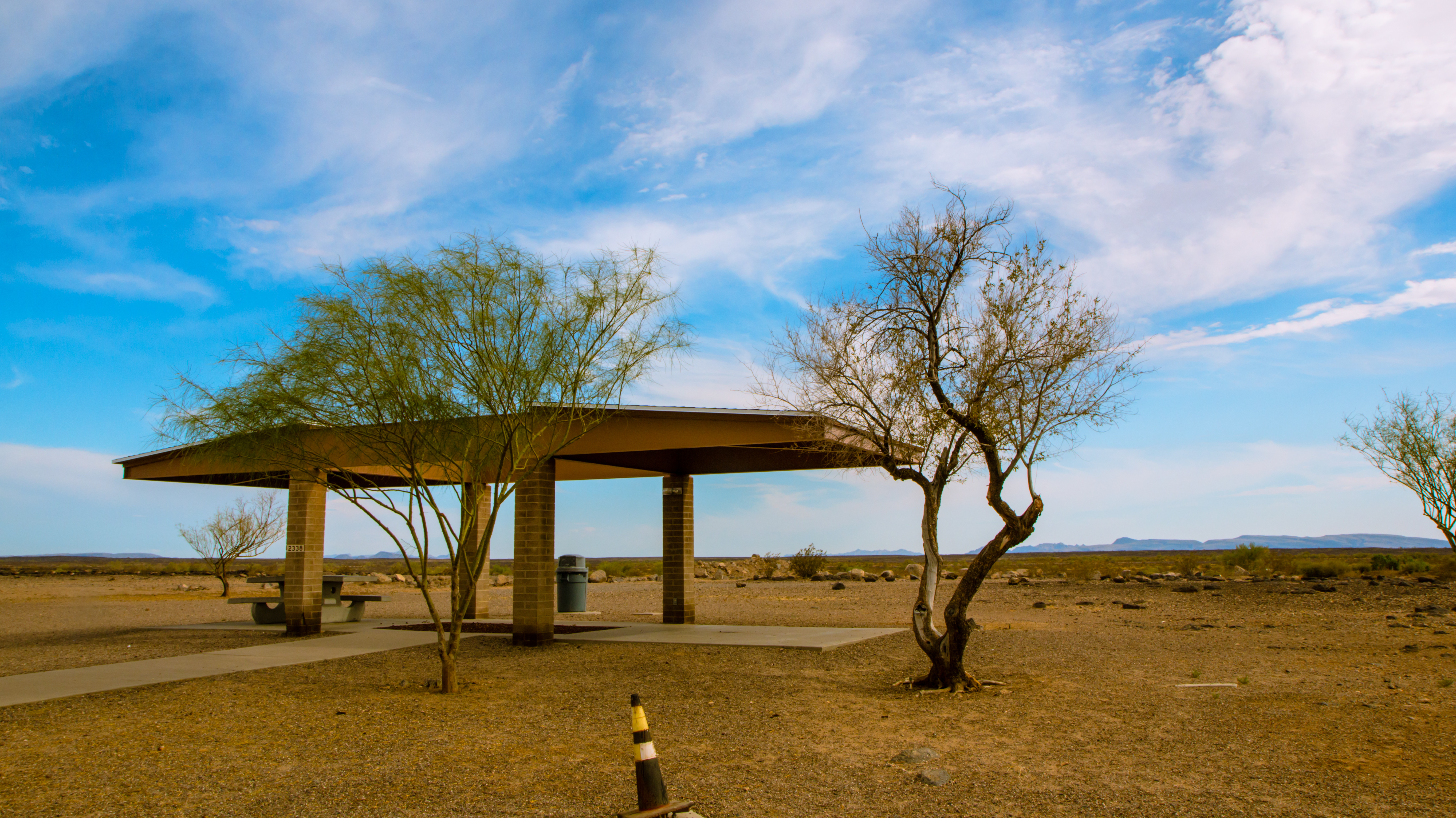 Desert Rest Stop In A Huge Desert A Rest Stop And Picnic Area